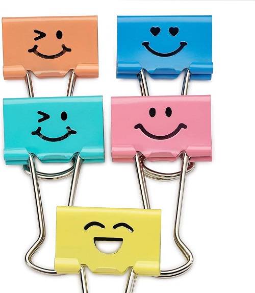 BOTE 40 CLIPS DOCUMENTOS 2cm CARITAS – Ecoremates